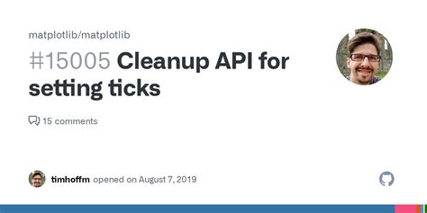 Cleanup API For Setting Ticks Issue 15005 Matplotlib Matplotlib