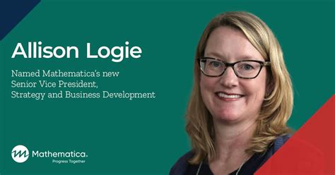 Paul Decker On Linkedin Congratulations To Allison Logie Mathematicas New Senior Vice President…