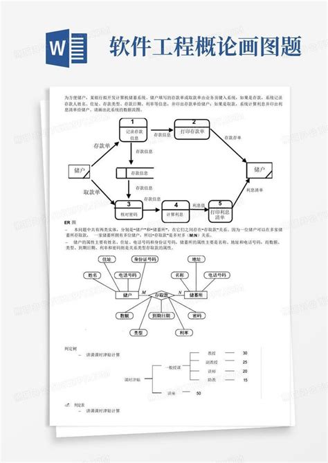 软件工程概论画图题word模板下载编号qvgrrvoy熊猫办公