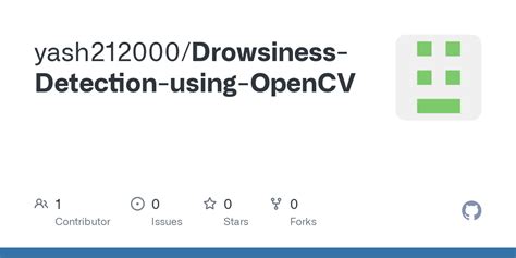 Github Yash212000drowsiness Detection Using Opencv