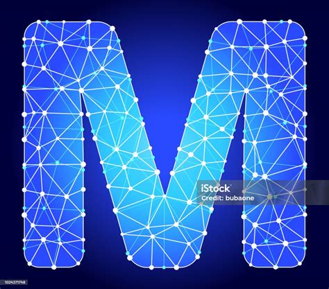 편지 M 파란색 삼각형 노드 벡터 패턴 단순함에 대한 스톡 벡터 아트 및 기타 이미지 단순함 라인아트 벡터 Istock