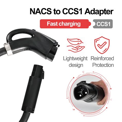 Nacs To Ccs1 Adapter With Extension Cable Max 350a1000v Fast Charge C