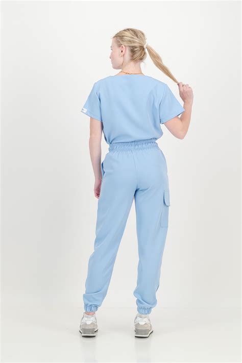 Womens Sky Blue Scrub Set Scrubbies