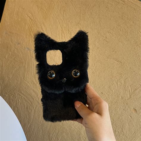 보송 고양이 인형 폰 케이스 특이한 귀여운 아이폰케이스 에이블리