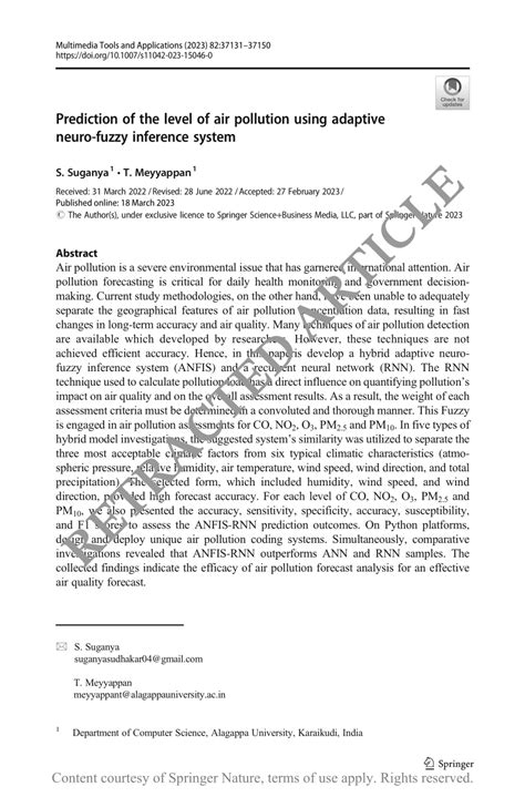 Retracted Article Prediction Of The Level Of Air Pollution Using