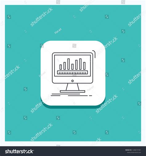 Round Button Analytics Processing Dashboard Data Stock Vector Royalty Free 1248219181