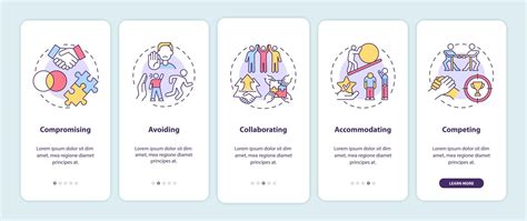 Conflict Resolution Strategies Onboarding Mobile App Page Screen 3736958 Vector Art At Vecteezy