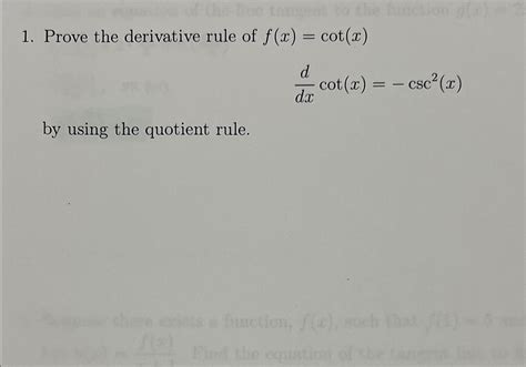 Solved Prove The Derivative Rule Of