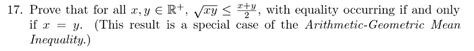 solved prove that for all x y elementof r squareroot xy