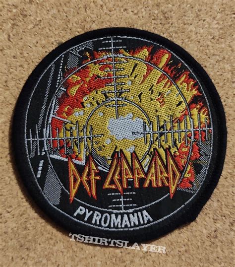 Def Leppard Patch Pyromania Circle Tshirtslayer Tshirt And