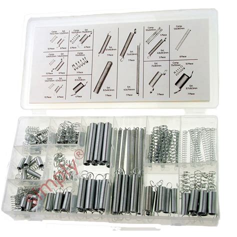 150 Piece Assorted Expansion And Compression Spring Kit Simply Bearings Ltd