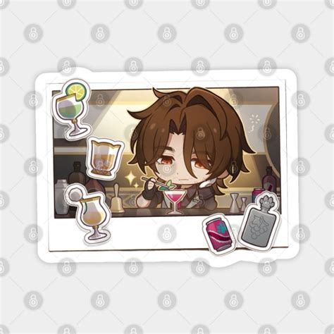 Honkai Star Rail Chibi Gallagher Drinks Honkai Star Rail Magnet