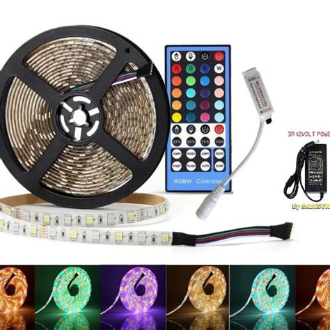 Jual Lampu Flexible Led Strip Rgb White 5050 Remote 40 Tombol Key Adaptor Shopee Indonesia