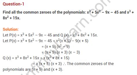 Polynomials Class 10 Extra Questions Maths Chapter 2 Sri Chaitanya