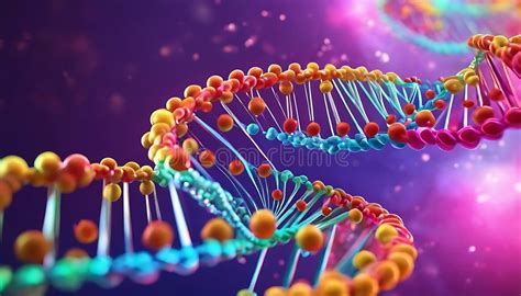 The Colorful Code Of Life Dnas Vibrant Symphony Stock Illustration Illustration Of Discovery