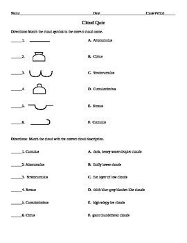 Cloud Quiz By Science Supernova Tpt