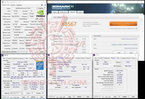 ASUS GeForce GTX 1070 DUAL OC 8GB GDDR5 Review , : : 3DMark 11 ...