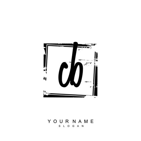 Initial Cb Monogram With Grunge Template Design 21751278 Vector Art At Vecteezy