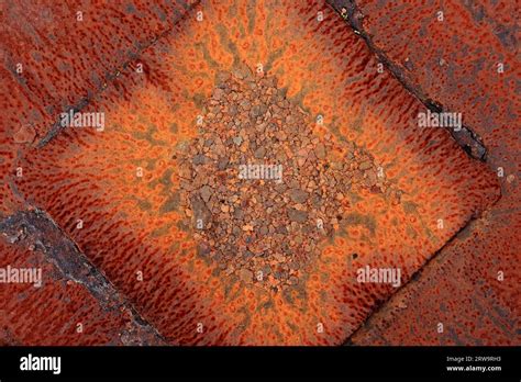 Different Types And Colours Of Rust On A Rusted Low Piece Applied To Different Types And Colours Of Rust On A Rusted Low Piece Applied To