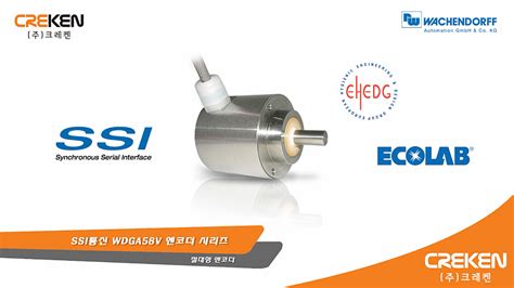 식품 제조 설비에 사용되는 Wdga58v 절대형 로터리 엔코더 Ssi통신ip69k완전방수 네이버 Tv