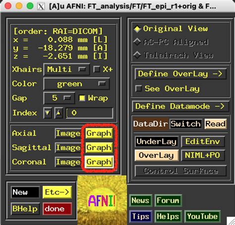 514 Afni Gui Graph Window — Afni Suma And Fatcat V25217