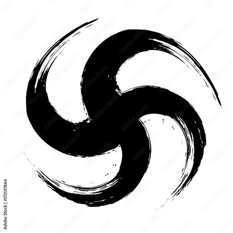 Vector Decorative Element Design Template With Black White Swastika