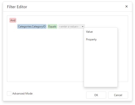 Querybuilderparametersmode Enum Net Reporting Tools Devexpress