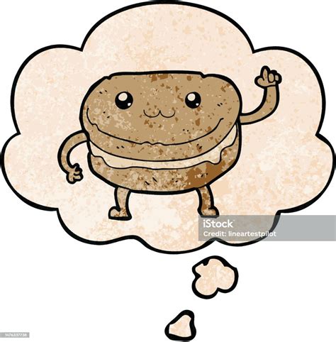 그런 지 질감 스타일의 생각 거품이 있는 케이크 캐릭터를 흔드는 만화 귀여운에 대한 스톡 벡터 아트 및 기타 이미지 귀여운 그런지 이미지 기법 기포 Istock
