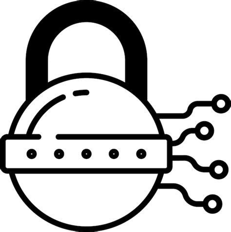 Premium Vector Password Glyph And Line Vector Illustration