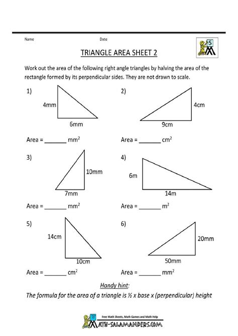 area of a triangle