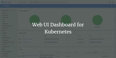 Web Ui Dashboard For Kubernetes