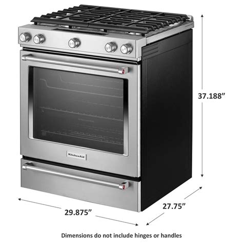 Kitchenaid 30 Inch 5 Burner Gas Convection Slide In Range With Baking