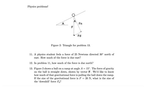 Solved Physics Problems Figure Triangle For Problem A Chegg Com