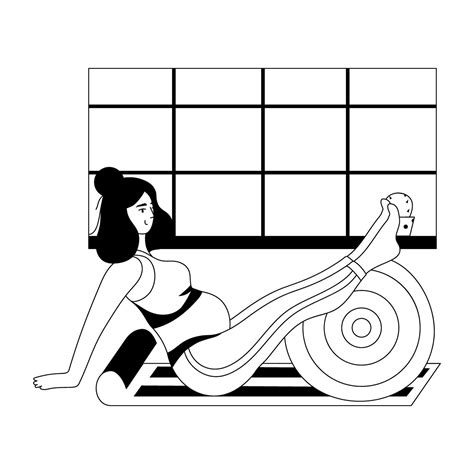 Trendy Pregnancy Yoga 34091258 Vector Art At Vecteezy