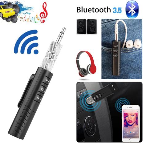ตัวรับสัญญาณบูลทูธแบบพกพา บลูทูธในรถยนต์ Car Bluetooth Aux 3 5mm Jack Bluetooth Receiver