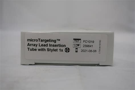 New Microtargeting Fc1019 Array Lead Insertion Tube With Stylet X