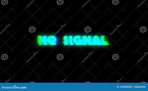 No Signal Text Glitch Because Of Bad Signal Stock Illustration