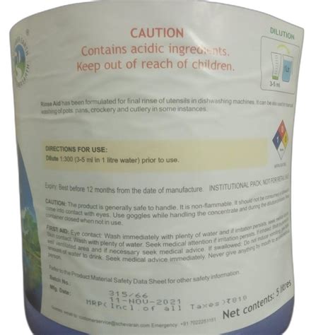 Brightening Chemical Schevaran K15 Rinse Aid At Rs 810 Bottle Kitchen