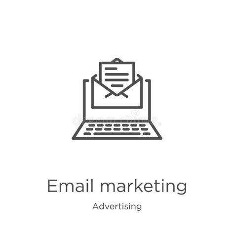 Email Marketing Icon Vector From Advertising Collection Thin Line Email Marketing Outline Icon