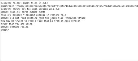 Error When Trying To Load Cubit File Problem With Acis Version By Karl Importing