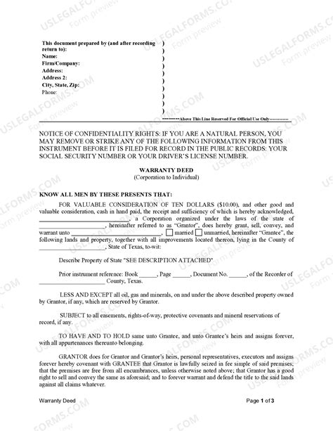 Example Of A House Deed