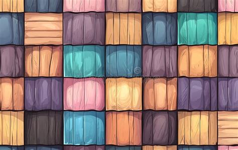 Colorful Wooden Blocks Arranged In A Pattern With Various Shades