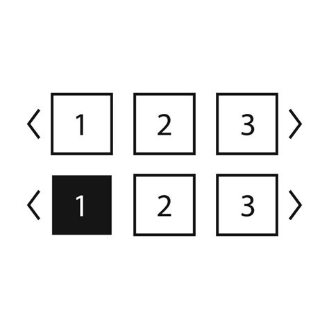 Pagination Bars Set Collection Buttons For Site Navigation Interface