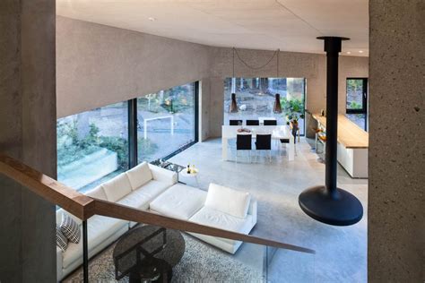Villa Ks Angular Concrete Volumes Provide Views Of A Finnish Forest
