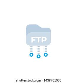 Ftp Protocol Vector Icon Flat Stock Vector Royalty Free Shutterstock