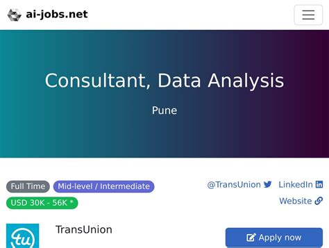 [hiring] Consultant Data Analysis In Pune R Ai Ml Jobs