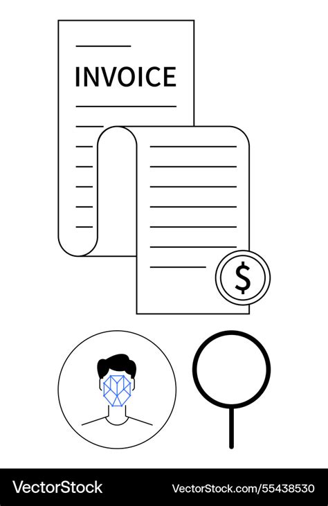Digital Invoice Management With Cost Analysis Vector Image