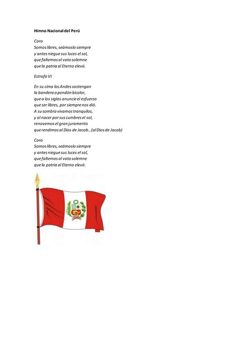 Himno Nacional Del Perú Docx