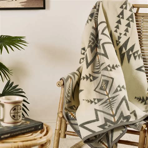 Pendleton Napped Blanket Grey End Nap Blanket Blanket Gray Blanket