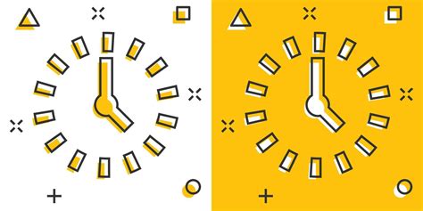 Clock Countdown Icon In Comic Style Time Chronometer Vector Cartoon